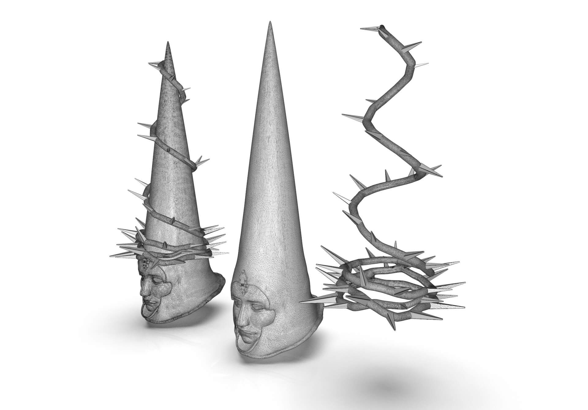 The Penitent One Helmet Blasphemous Stoic Mask - 3D Model by PaburoVIII