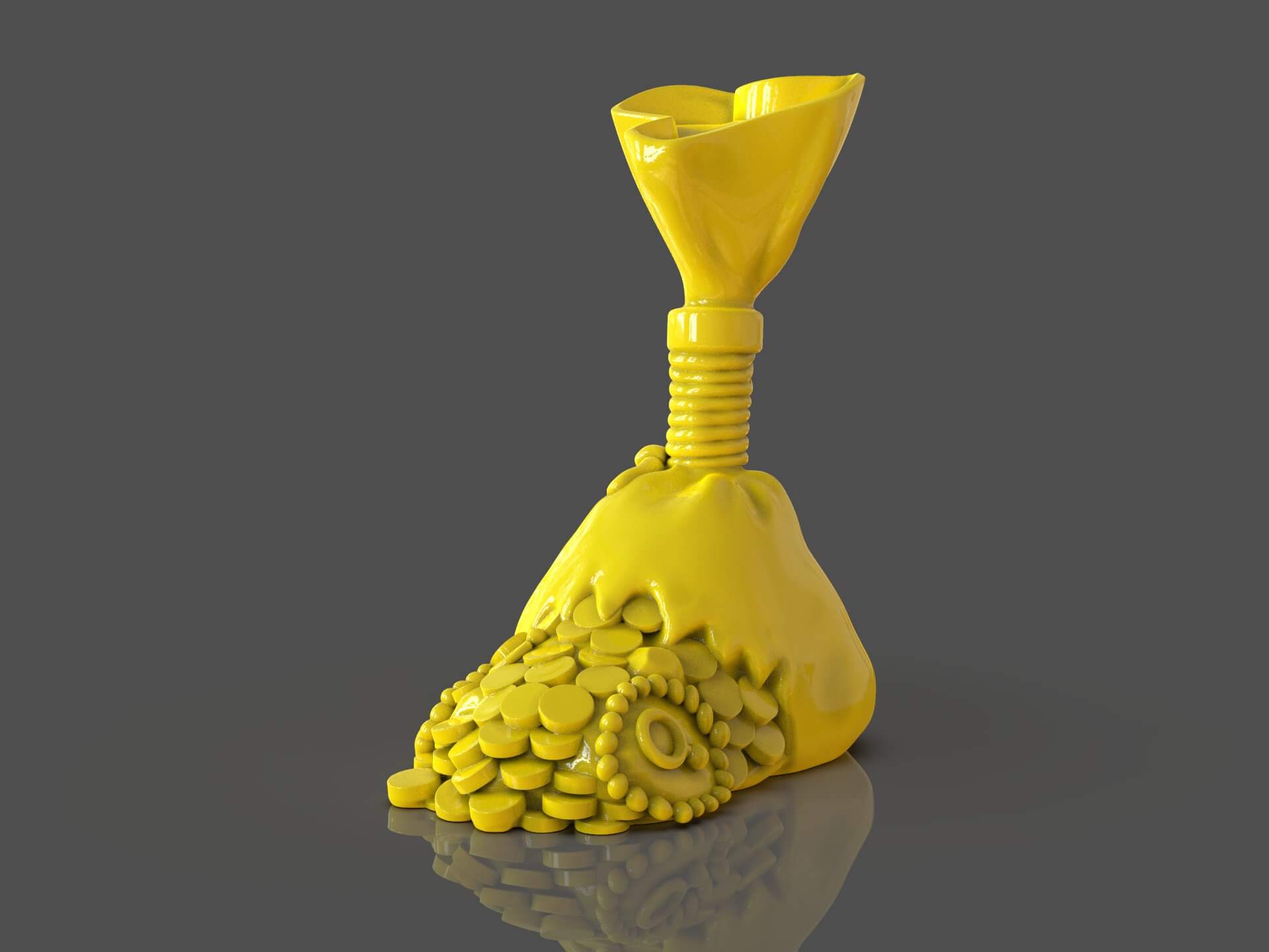 TMNT Money Bag - 3D Model by PaburoVIII