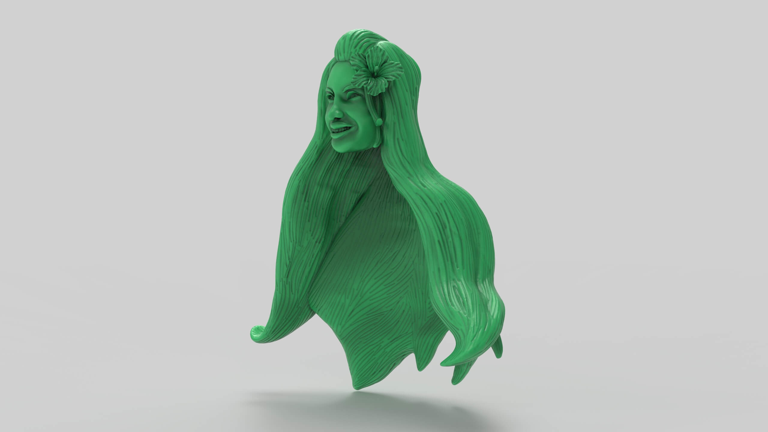 Tropical Girl Head - 3D Print Model by PaburoVIII
