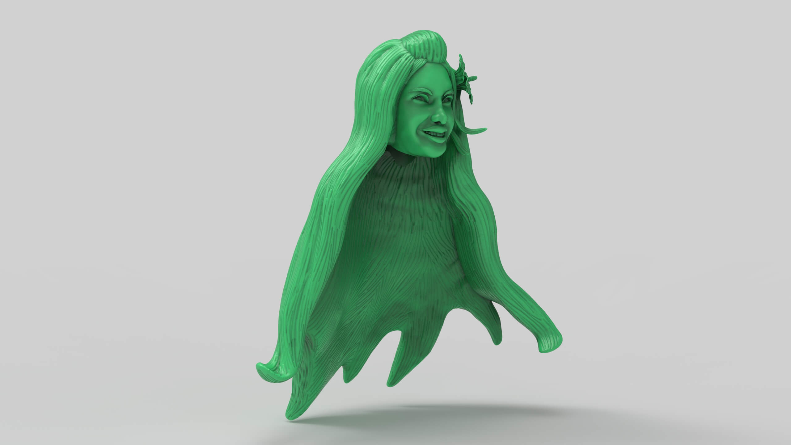 Tropical Girl Head - 3D Print Model by PaburoVIII