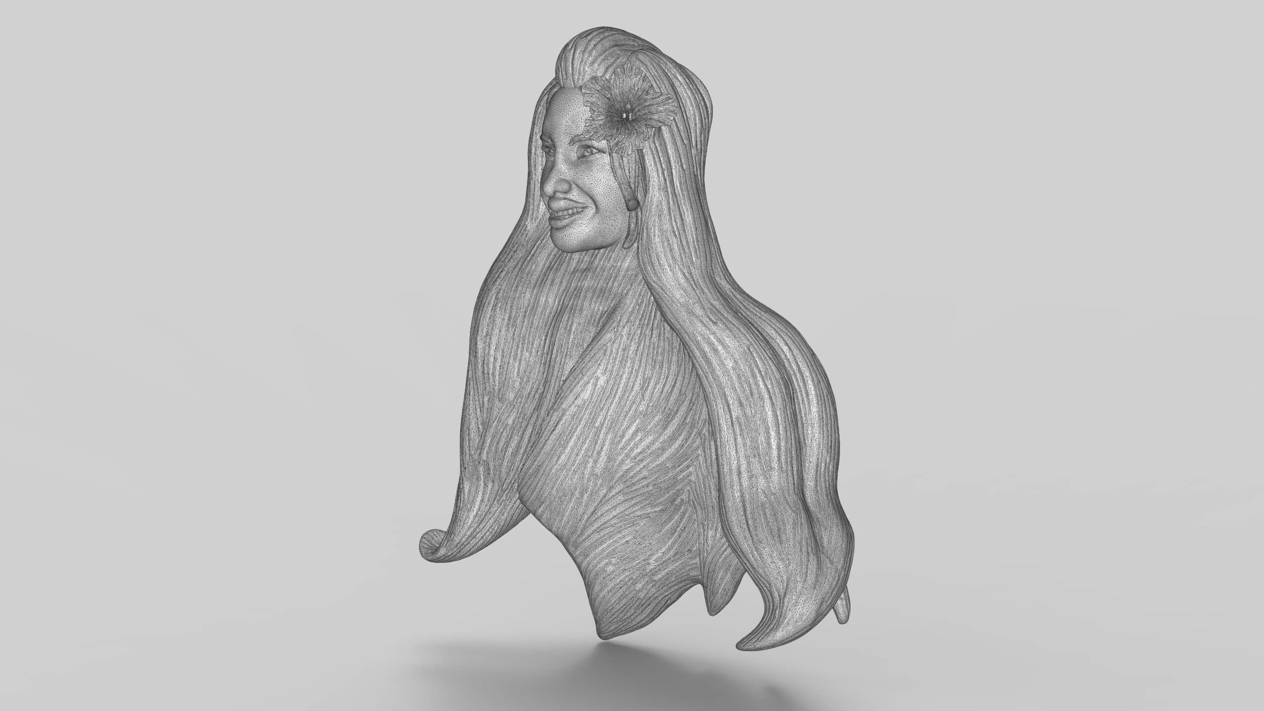 Tropical Girl Head - 3D Print Model by PaburoVIII