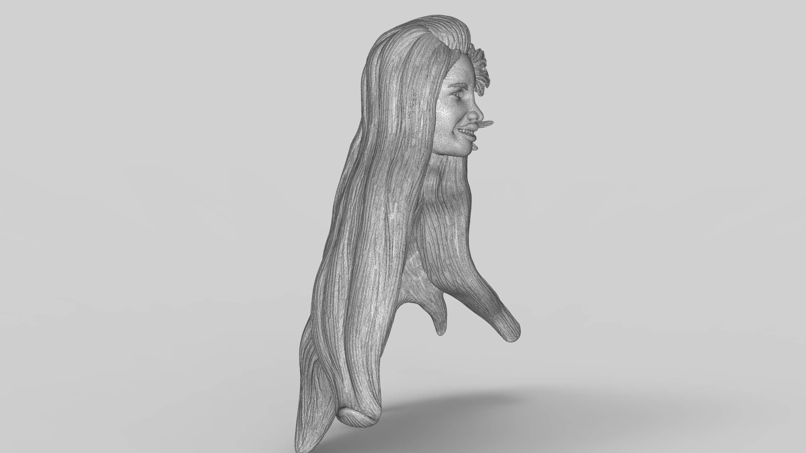 Tropical Girl Head - 3D Print Model by PaburoVIII