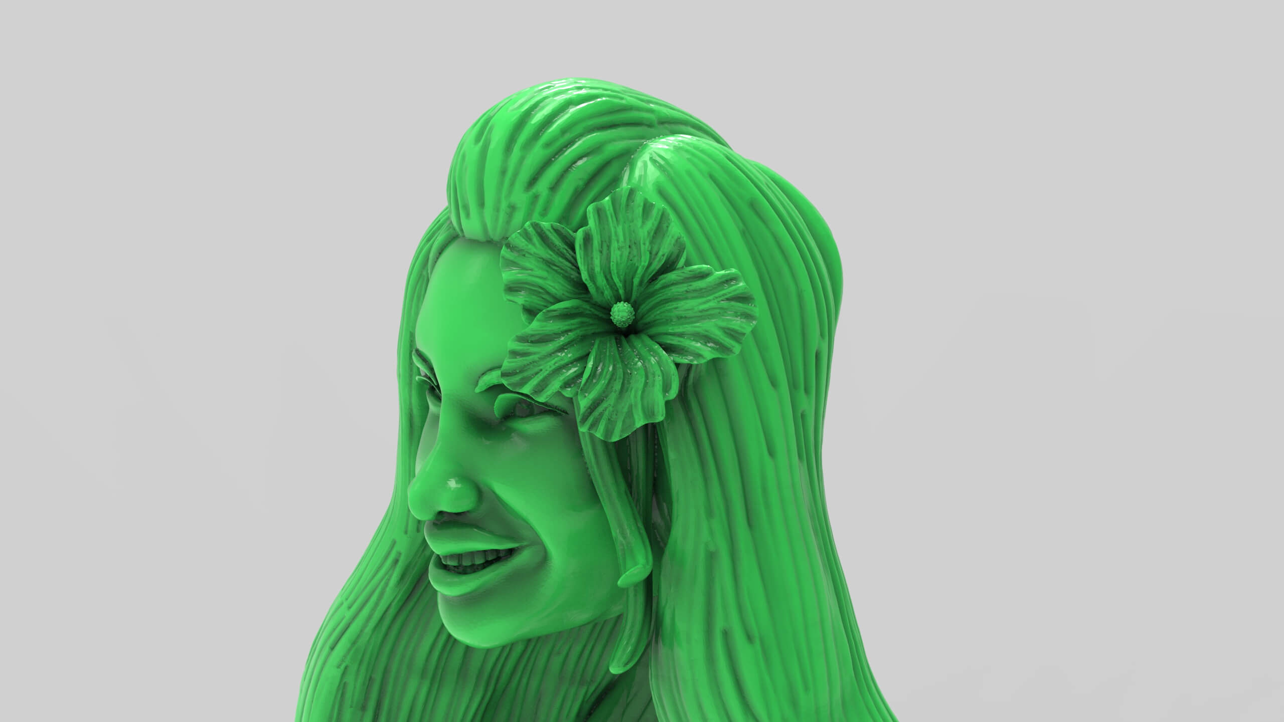 Tropical Girl Head - 3D Print Model by PaburoVIII