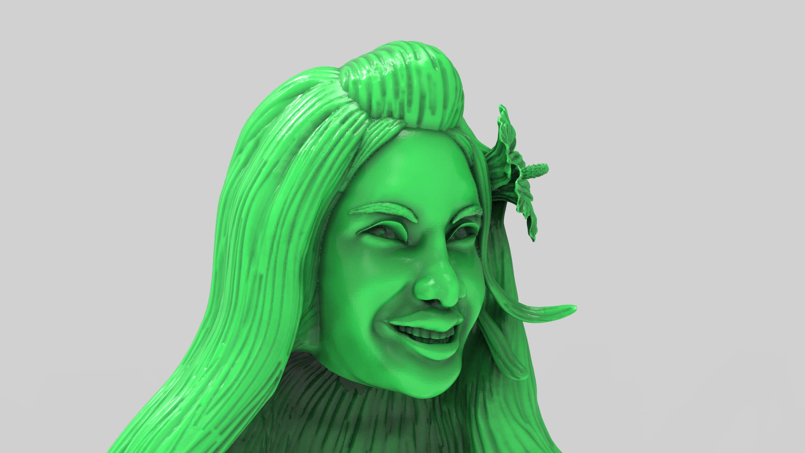 Tropical Girl Head - 3D Print Model by PaburoVIII