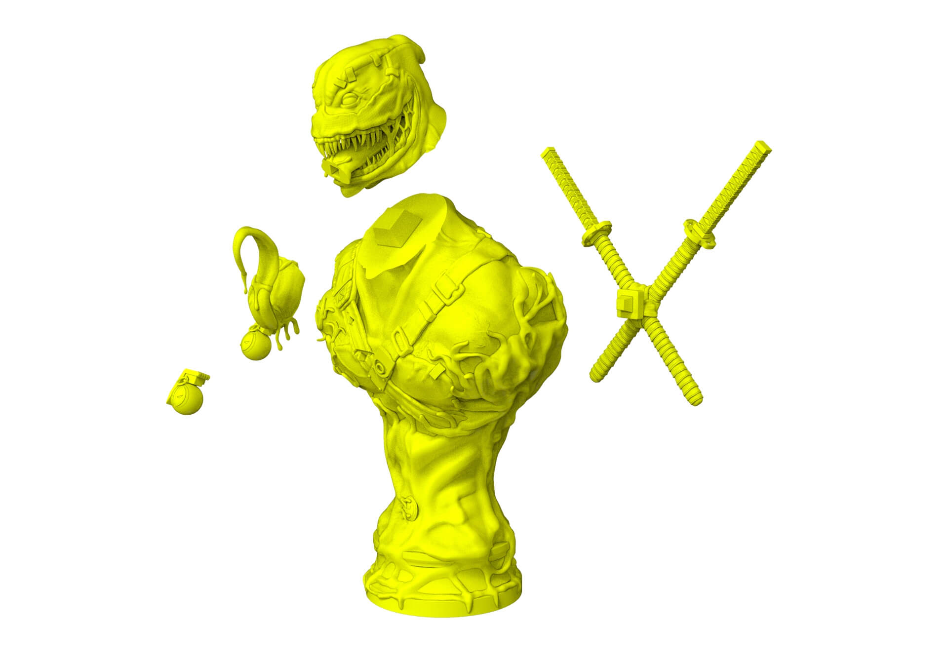 Venom Pool Bust - 3D Model by PaburoVIII