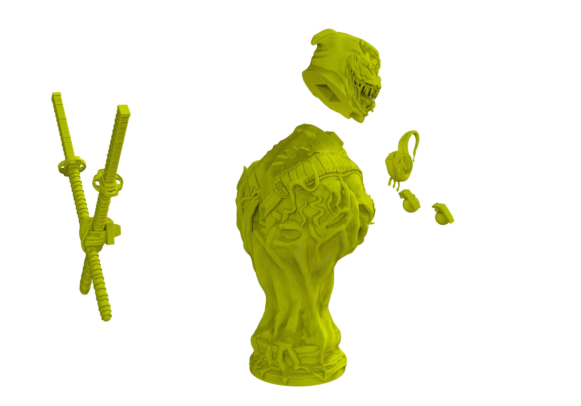 Venom Pool Bust - 3D Model by PaburoVIII