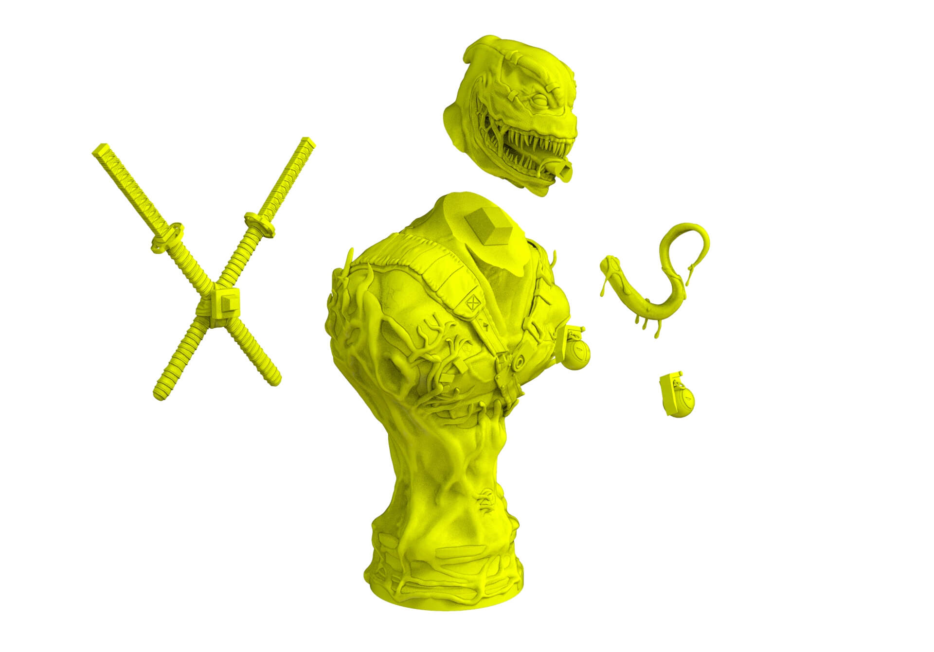 Venom Pool Bust - 3D Print Model by PaburoVIII