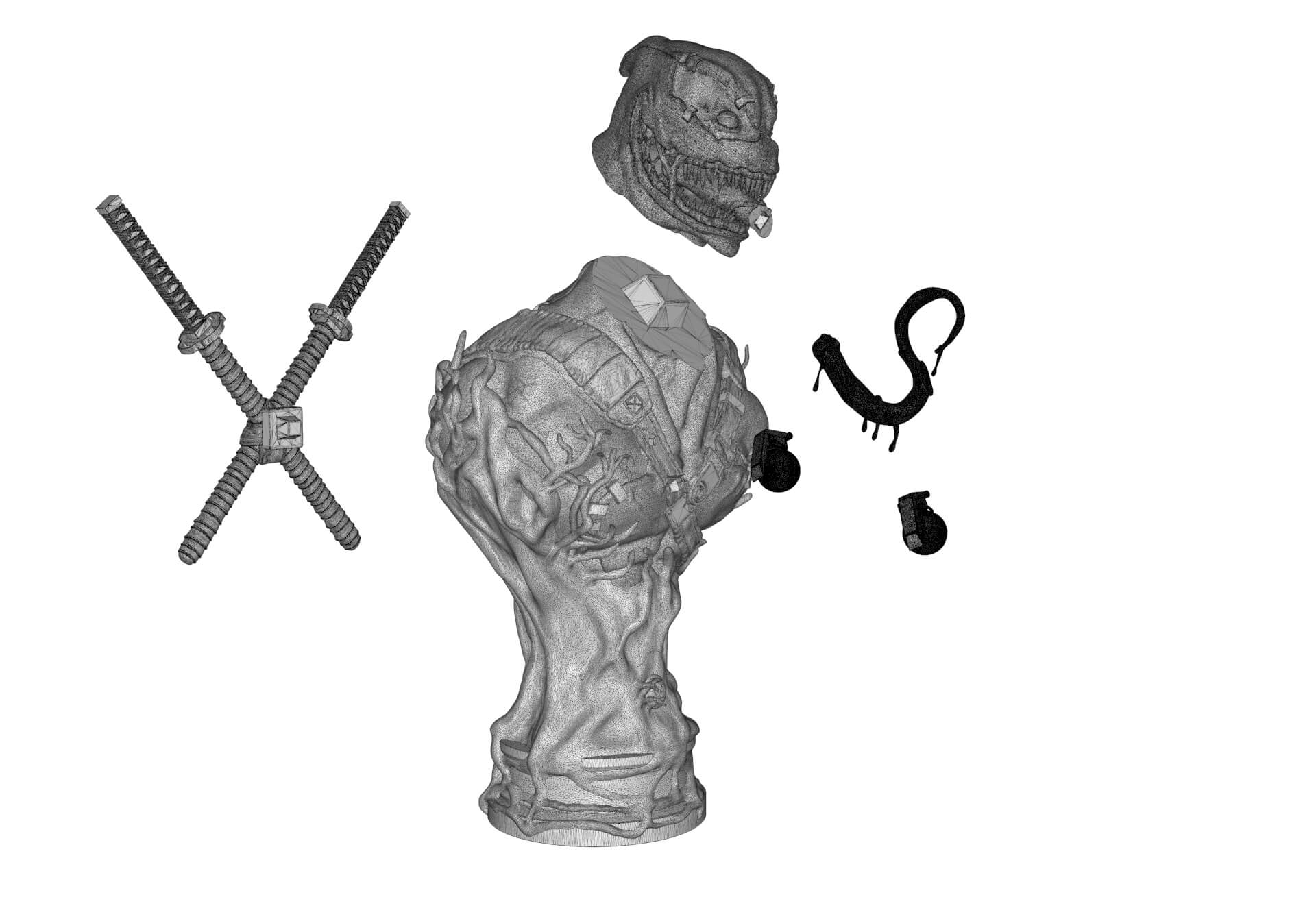 Venom Pool Bust - 3D Model by PaburoVIII