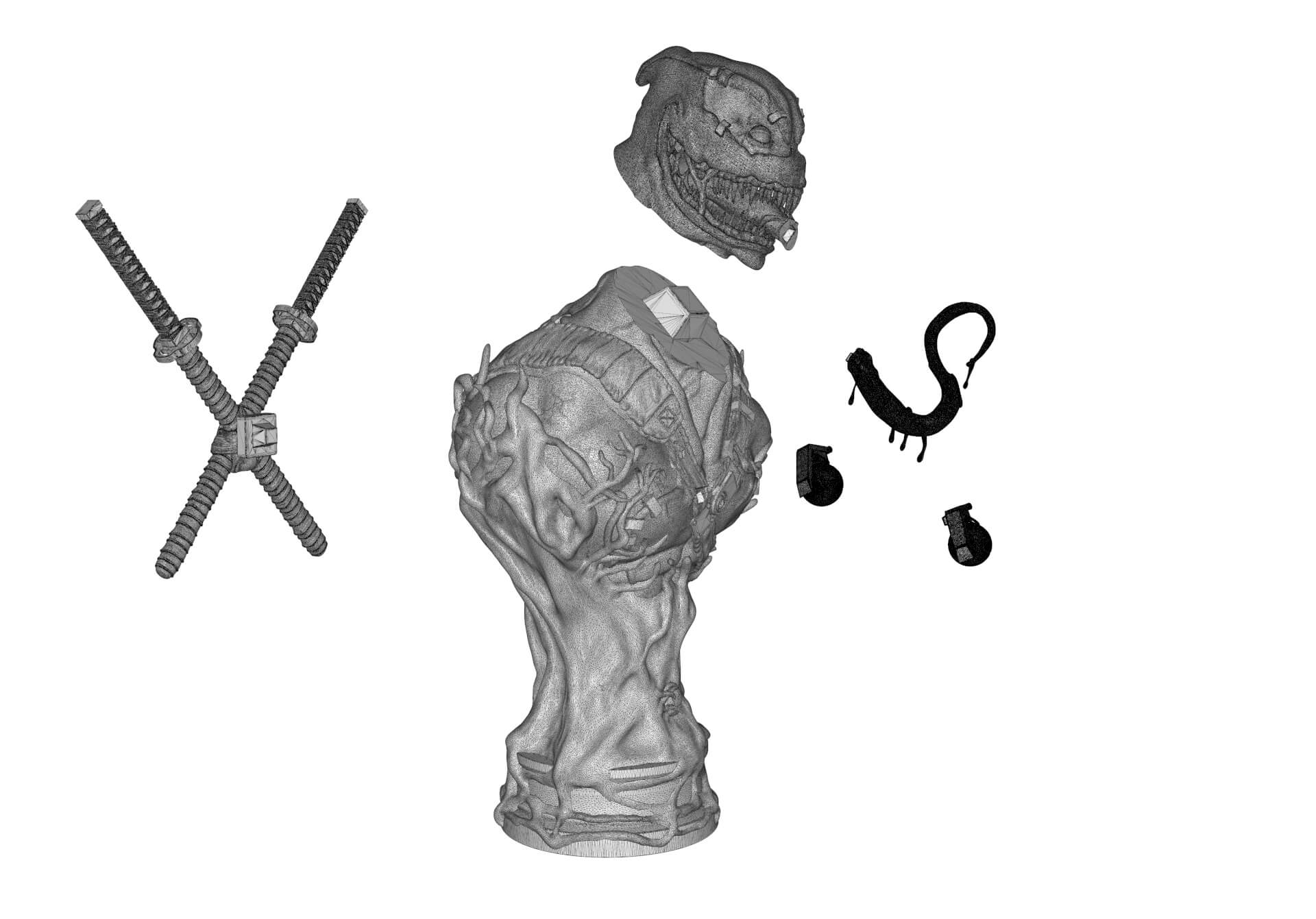 Venom Pool Bust - 3D Model by PaburoVIII