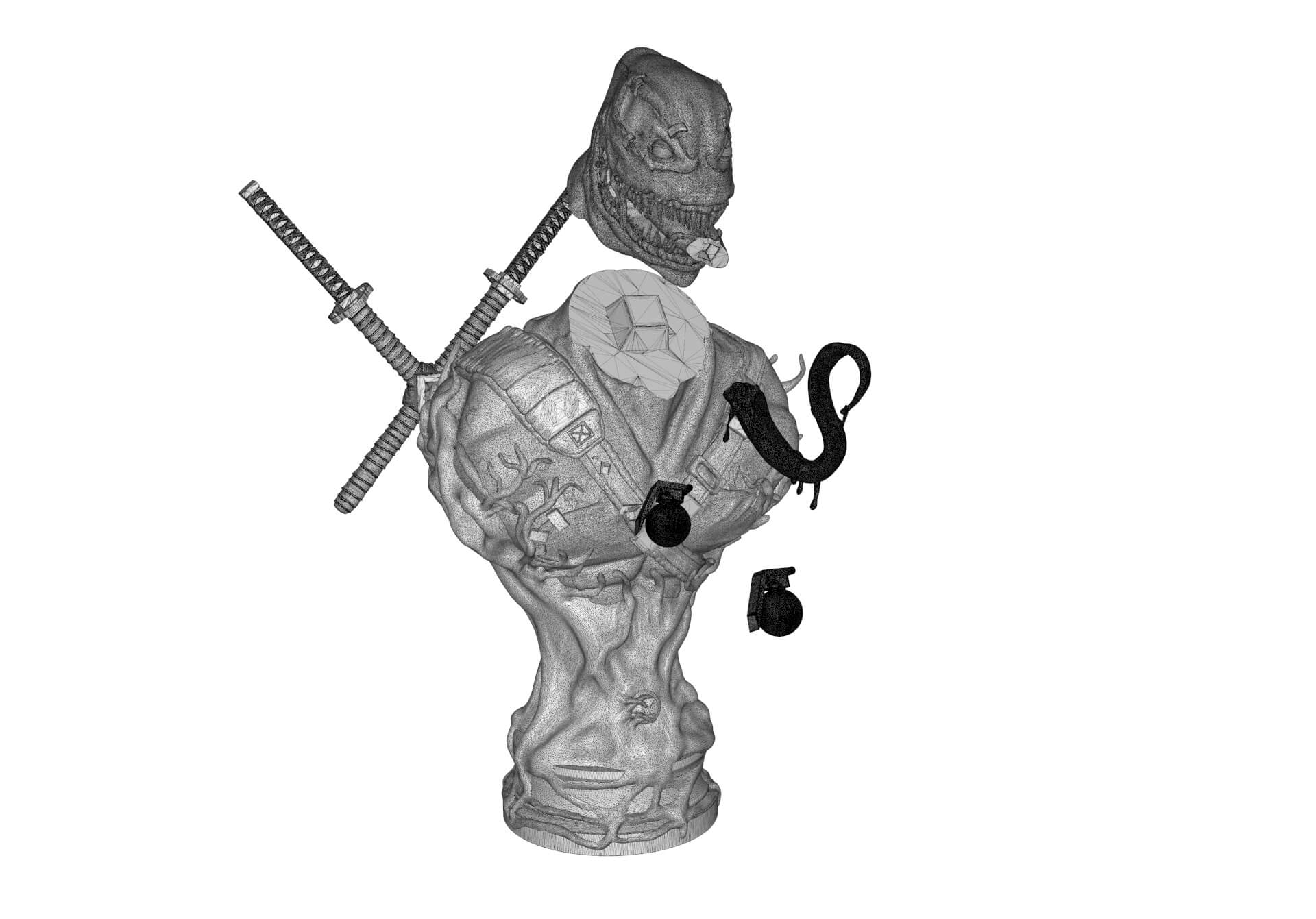 Venom Pool Bust - 3D Model by PaburoVIII