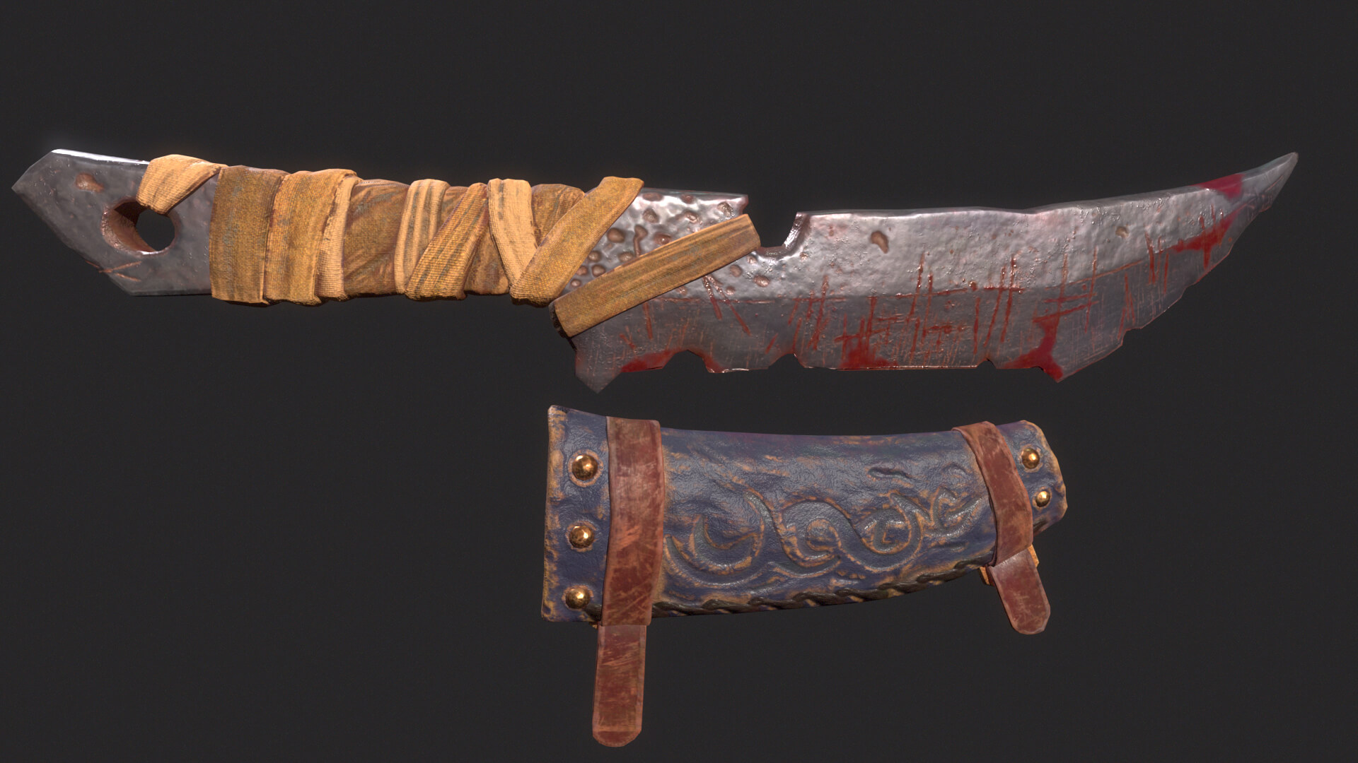 Viking Dagger - 3D Model by PaburoVIII