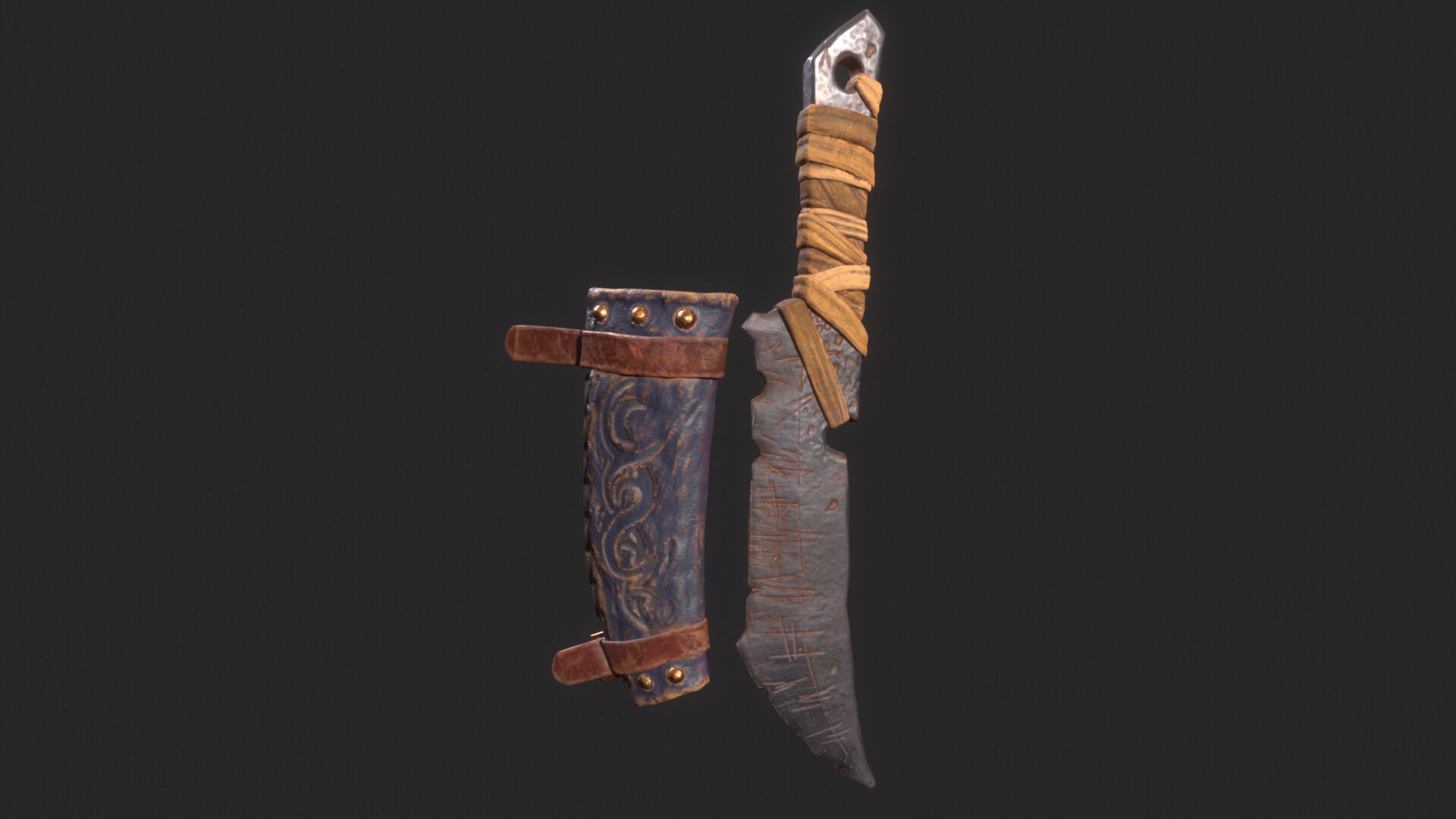 Viking Dagger - 3D Model by PaburoVIII