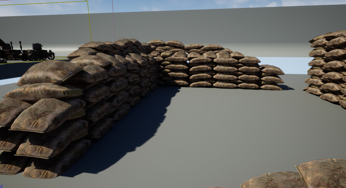Warfare Sandbags Modular Kit - 3D Model by PaburoVIII