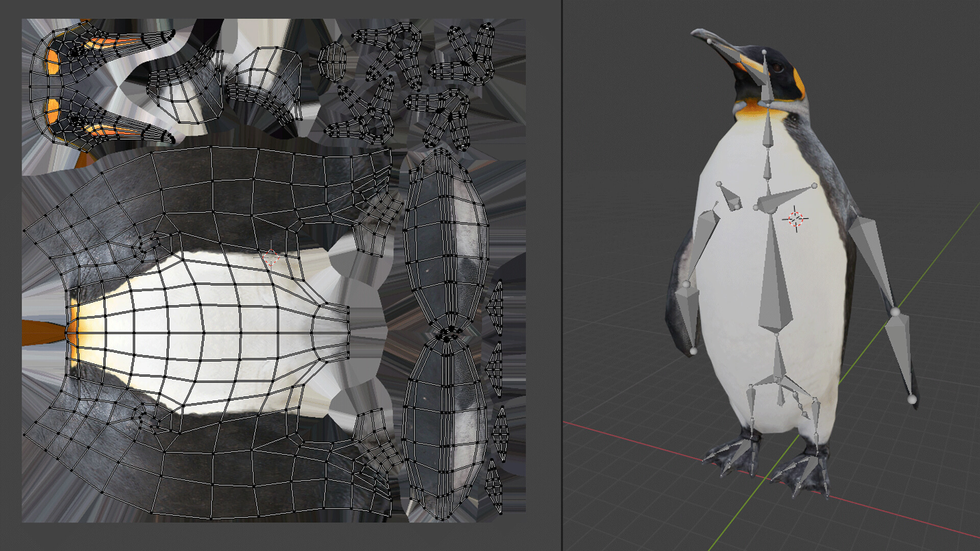 King Penguin Low Poly Animated - 3D Model by paduladi