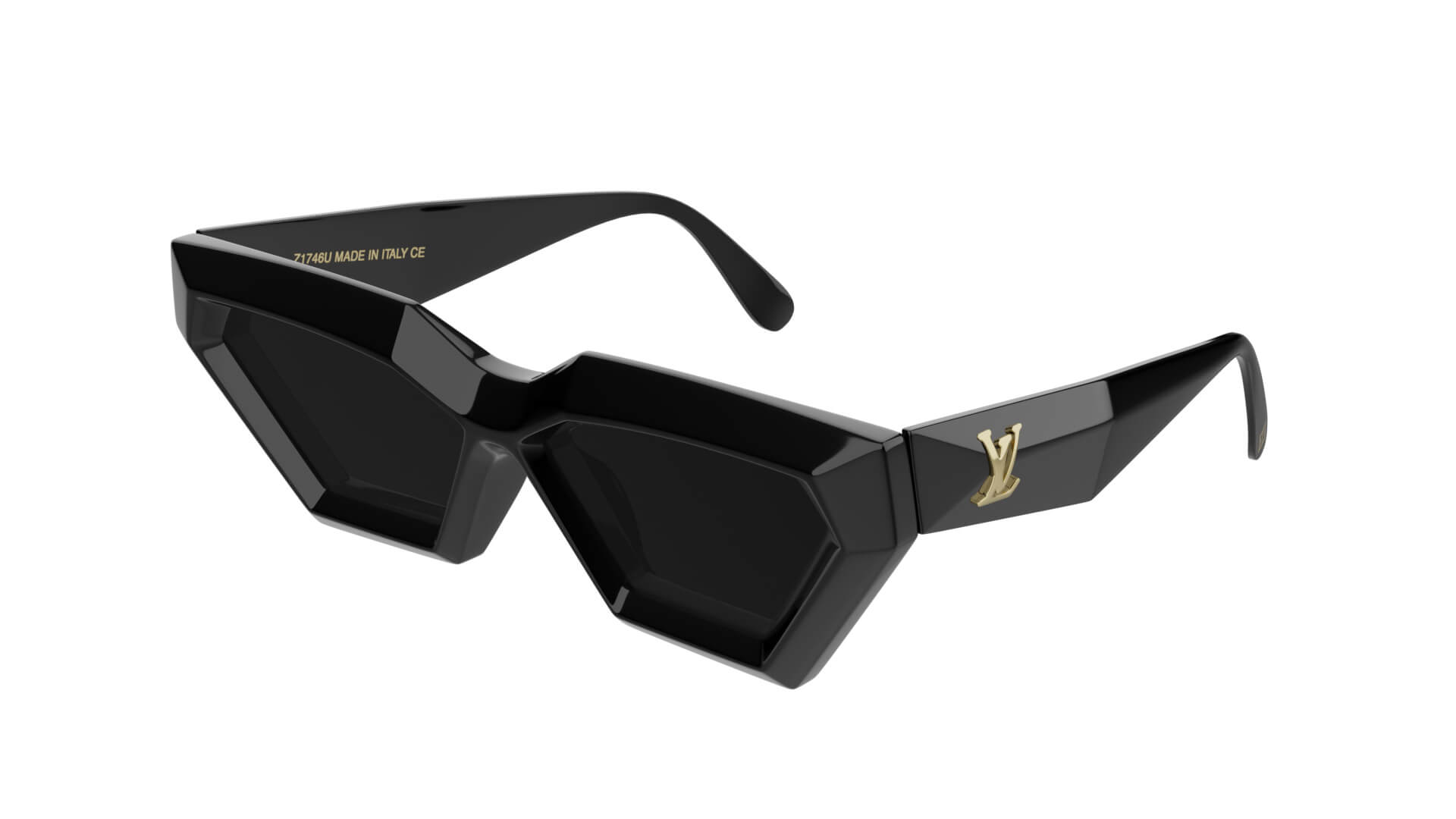 Louis Vuitton Cut Sunglasses Black - 3D Model by pakko