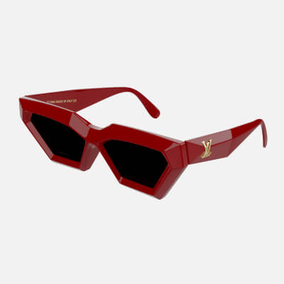 Louis Vuitton Cut Sunglasses Red - 3D Model by pakko
