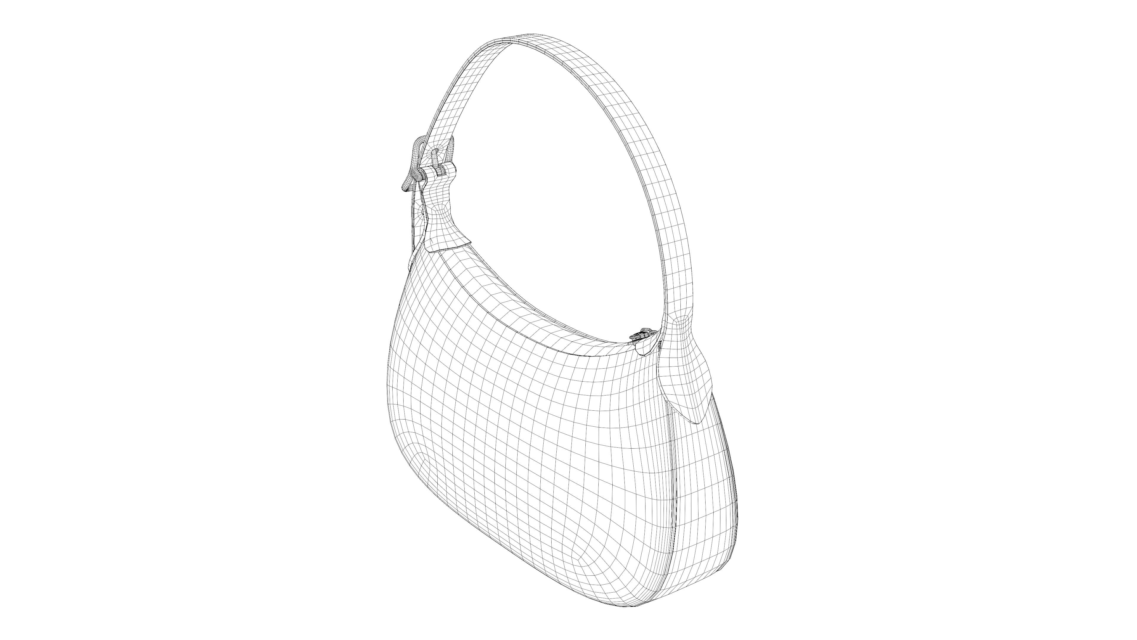 Louis Vuitton Mini Moon Bag Black - 3D Model by pakko