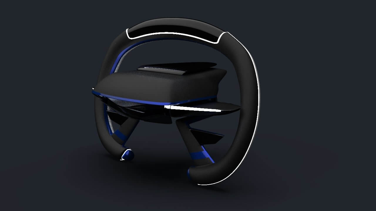 Futuristic Luxury Car Steering Concept - 3D Model by palashagr