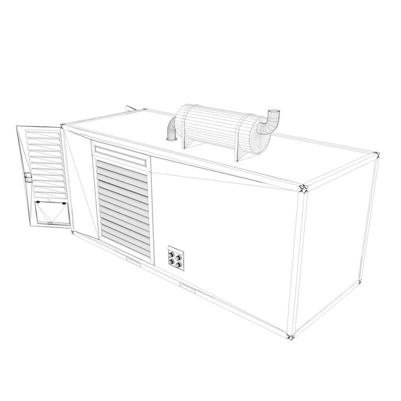 20ft Generator Container Version 1 - 3D Model by panaristi