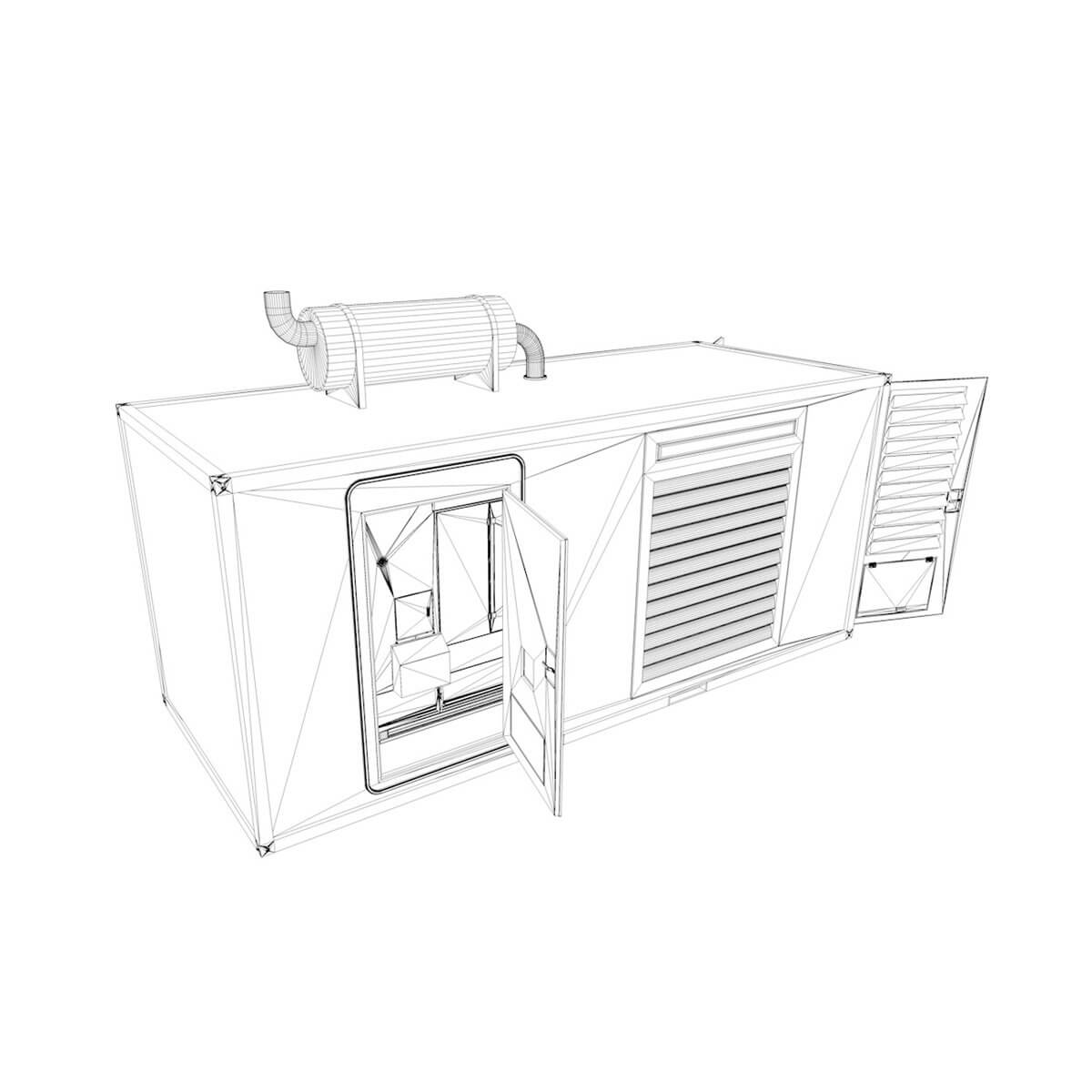 20ft Generator Container Version 2 - 3D Model by panaristi