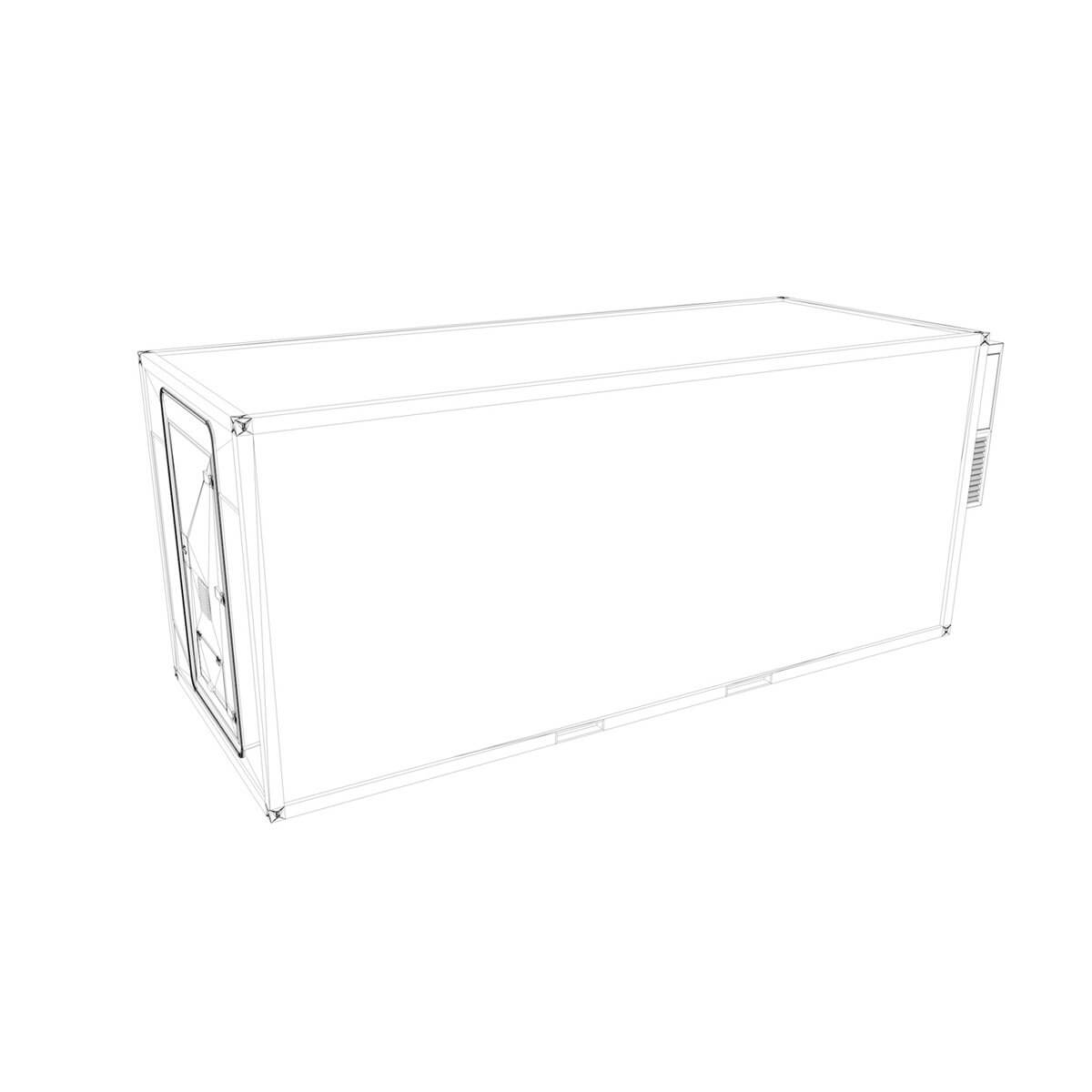 20ft Office Container Version 2 - 3D Model by panaristi