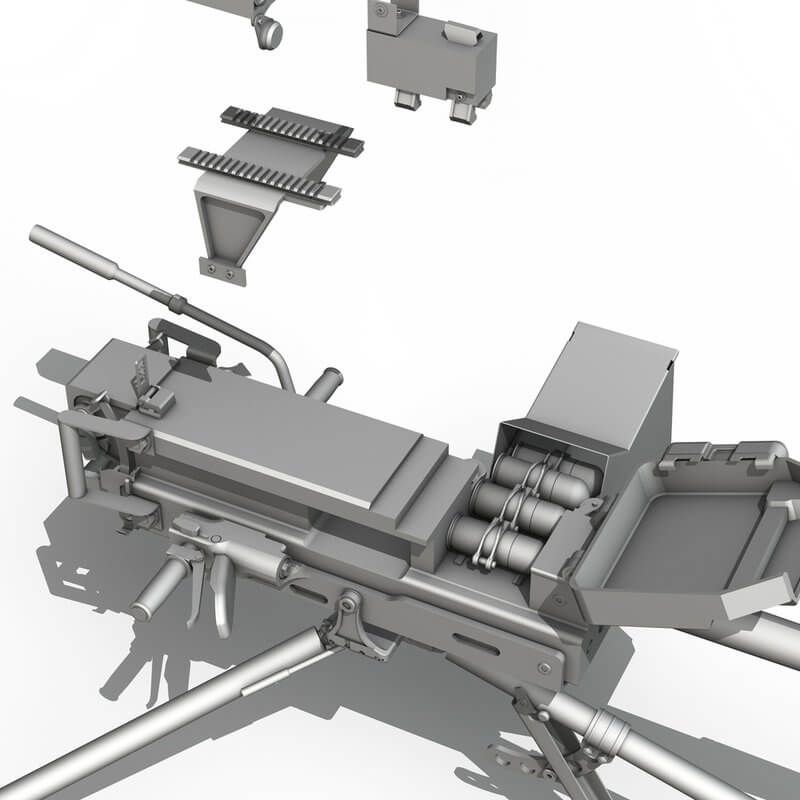 40mm Grenade Machine Gun GMG - 3D Model by panaristi
