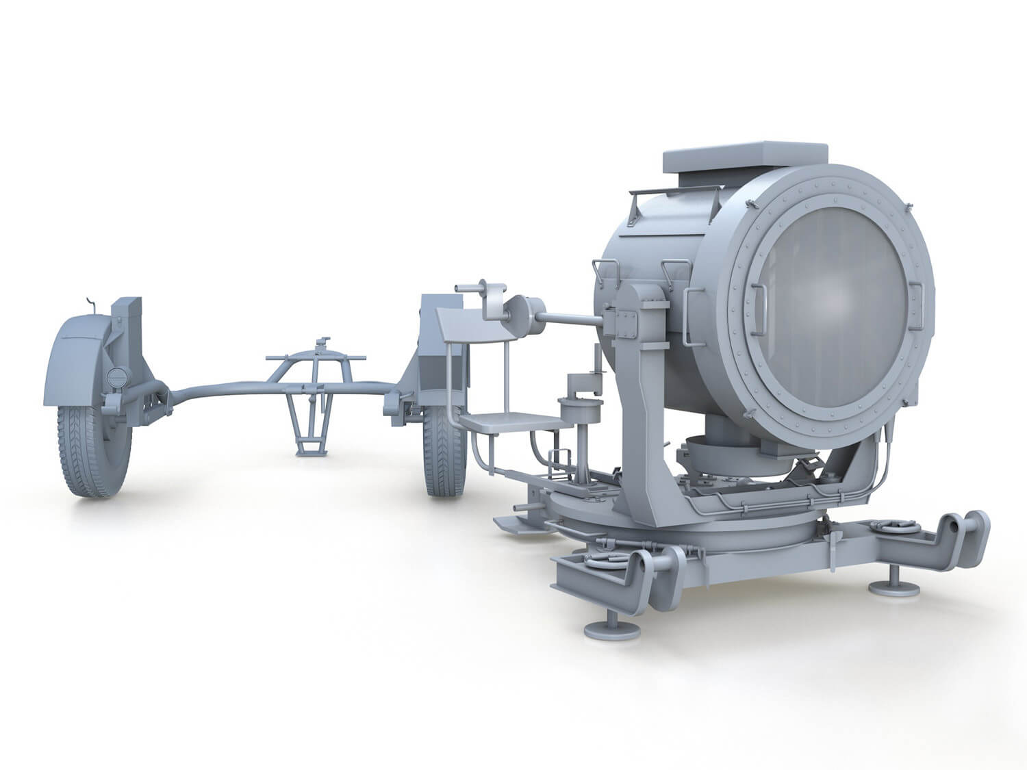 60cm Flak Scheinwerfer 36 - Flak SW36 3D Model by panaristi