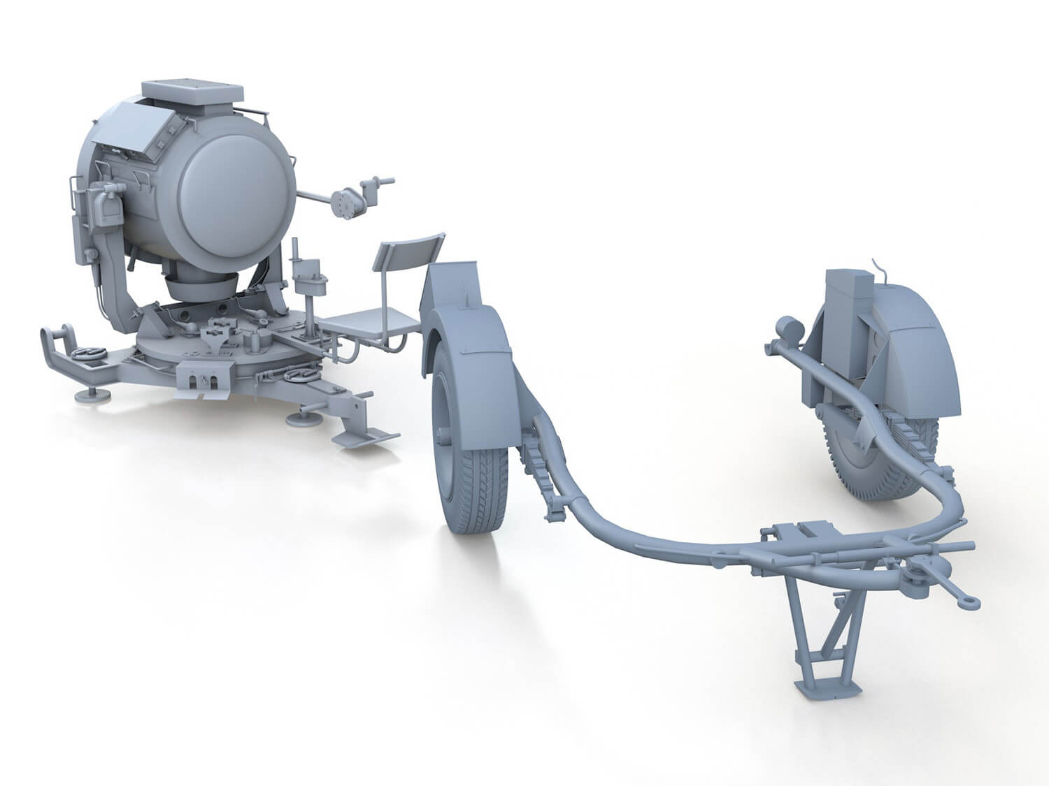60cm Flak Scheinwerfer 36 - Flak SW36 3D Model by panaristi