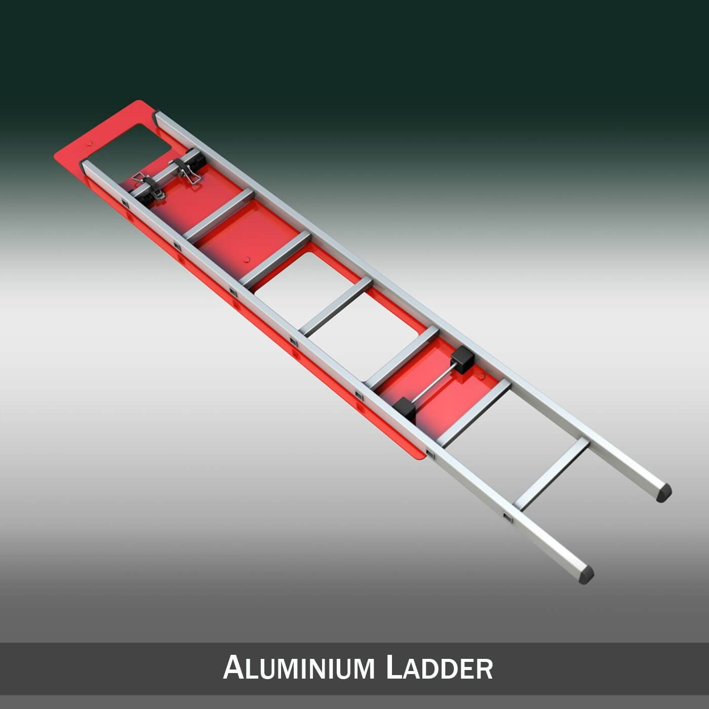 Alu Ladder with Vehicle Mounting - 3D Model by panaristi