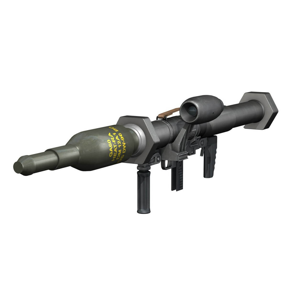 Anti-tank Rocket Launcher Panzerfaust 3 3D Model by panaristi