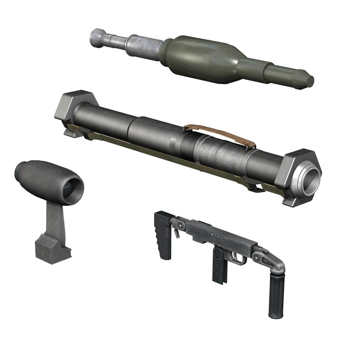 Anti-tank Rocket Launcher Panzerfaust 3 3D Model by panaristi