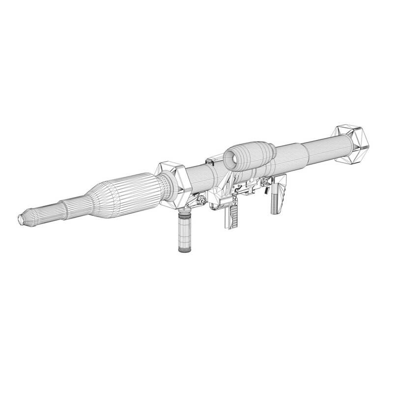 Anti-tank Rocket Launcher Panzerfaust 3 3D Model by panaristi