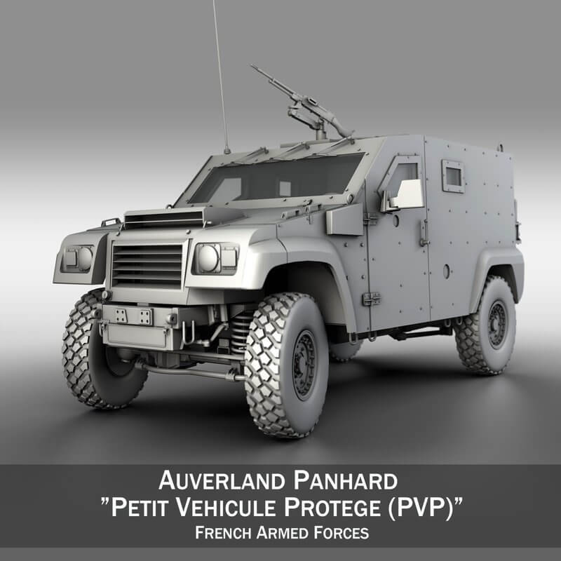 Auverland Panhard PVP - Army 3D Model by panaristi