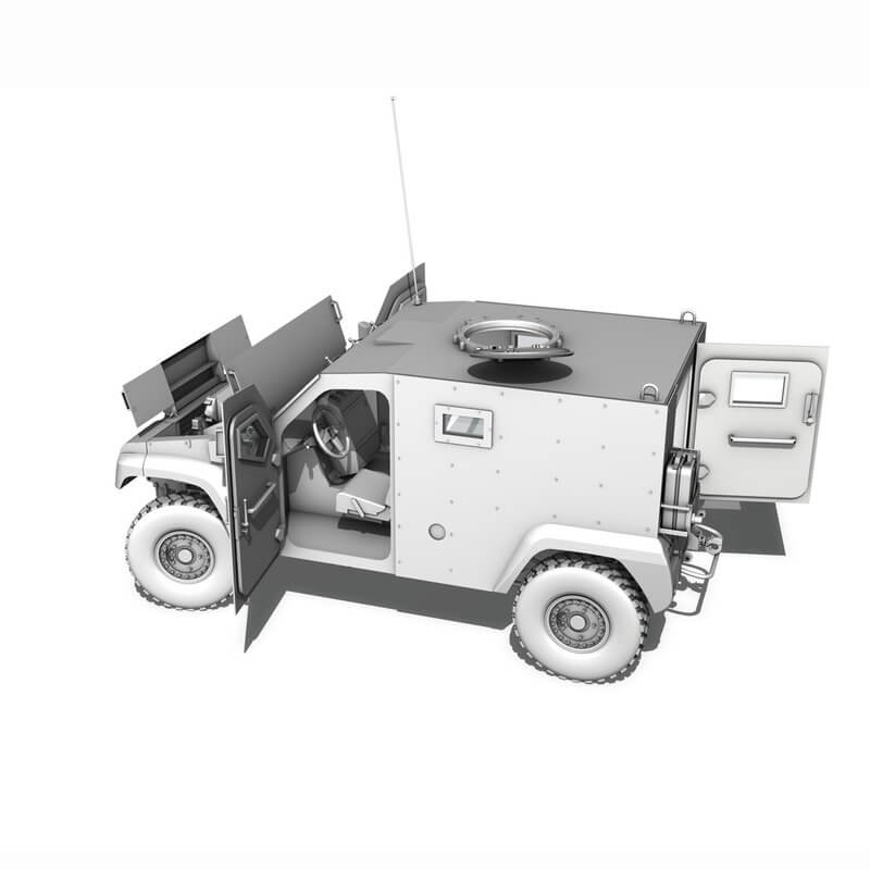 Auverland Panhard PVP - Army 3D Model by panaristi