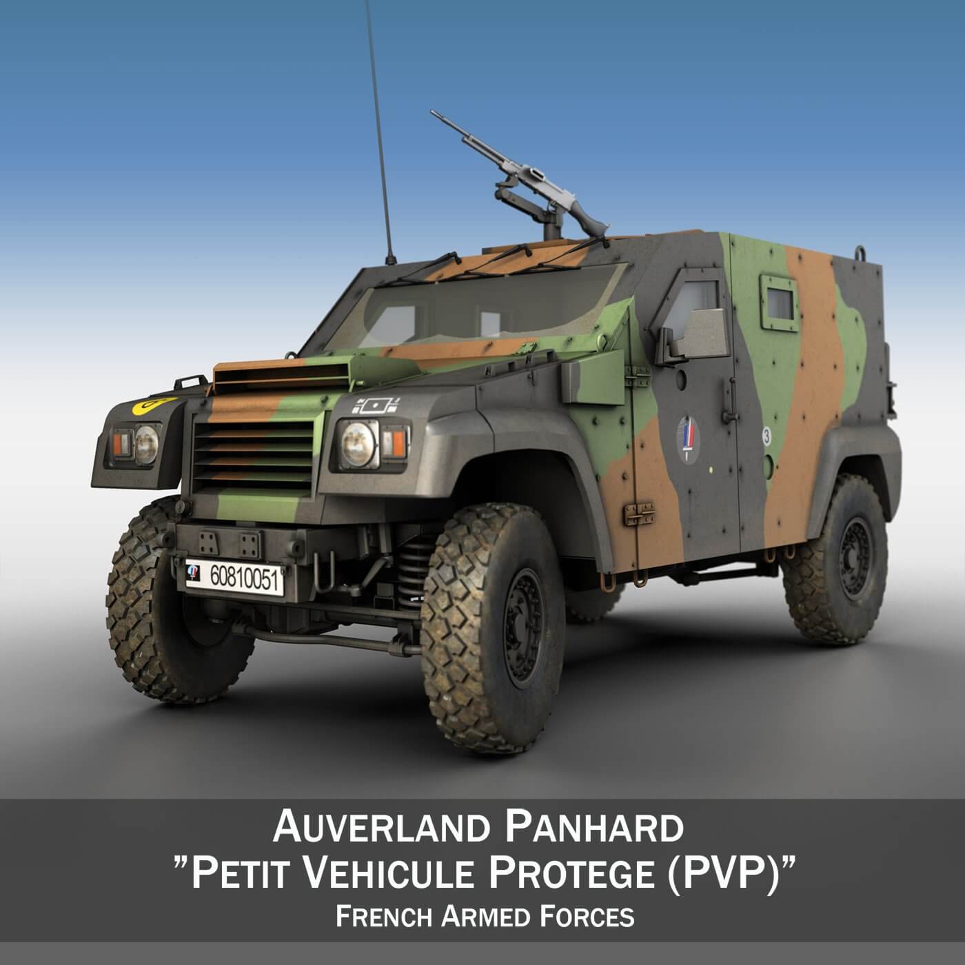 Auverland Panhard PVP - French Army 3D Model by panaristi