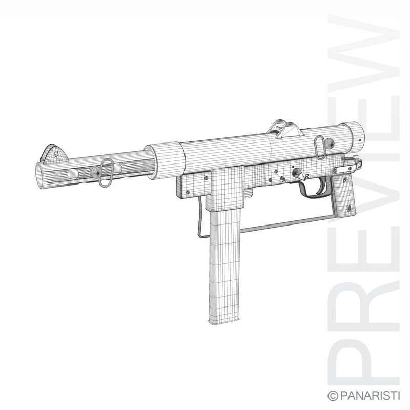 Carl Gustav M45 - Swedish K SMG 3D Model by panaristi