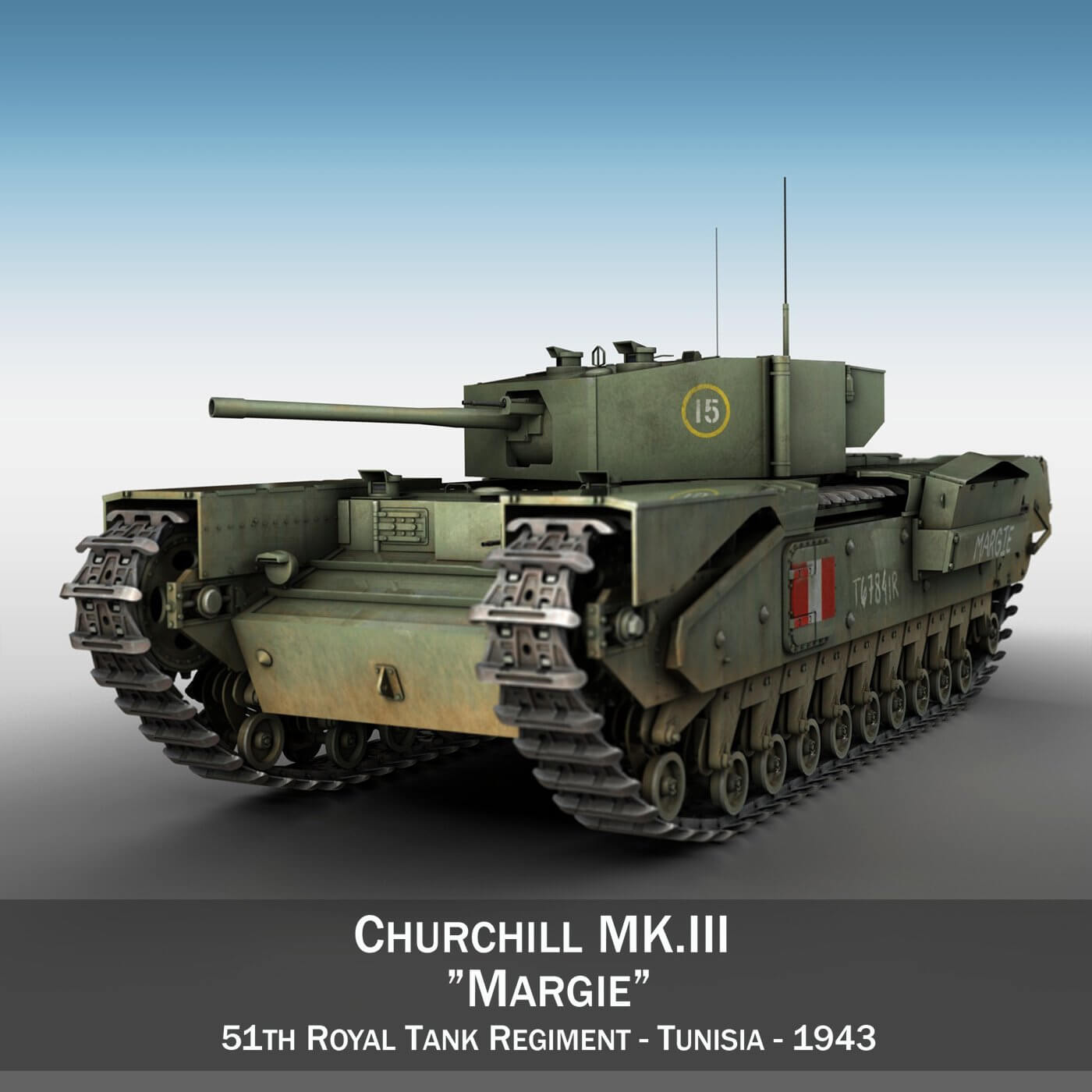 Churchill MK III - Margie 3D Model by panaristi