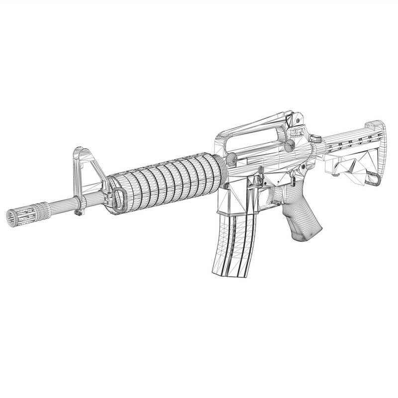 Colt M4 Commando Assault Rifle - 3D Model by panaristi