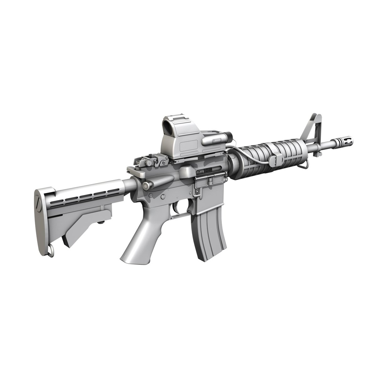 Colt M4A2 Commando MARS - 3D Model by panaristi