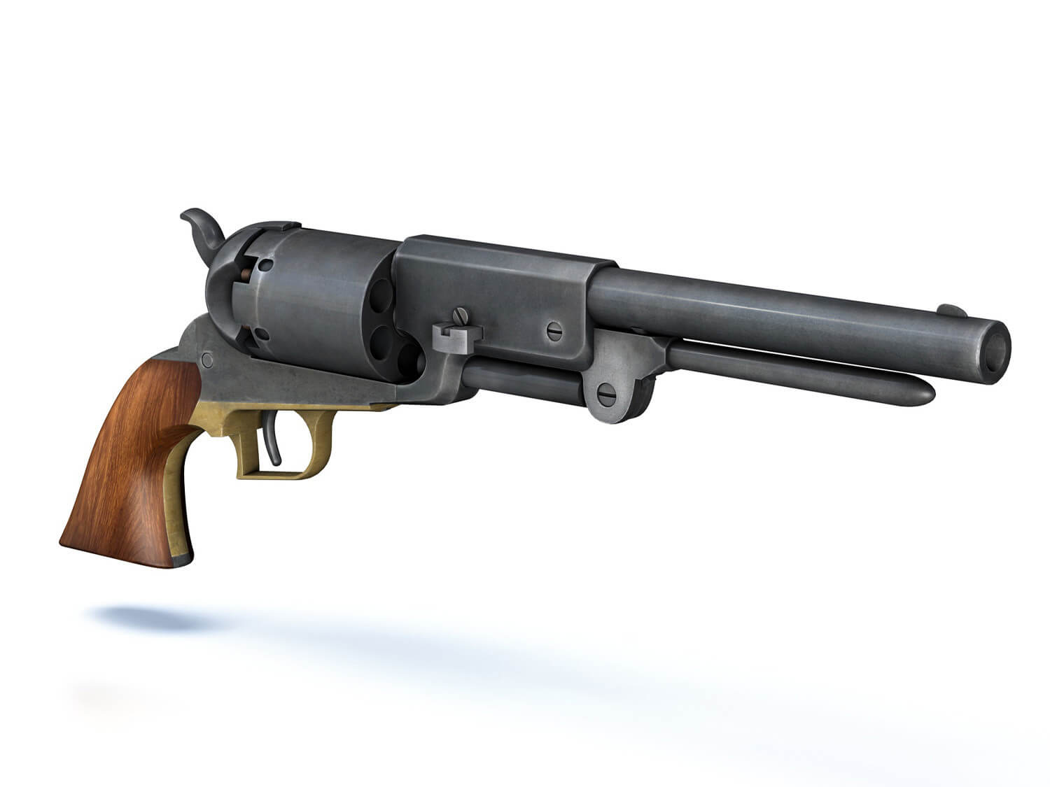 Colt Walker 1847 - Revolver 3D Model by panaristi
