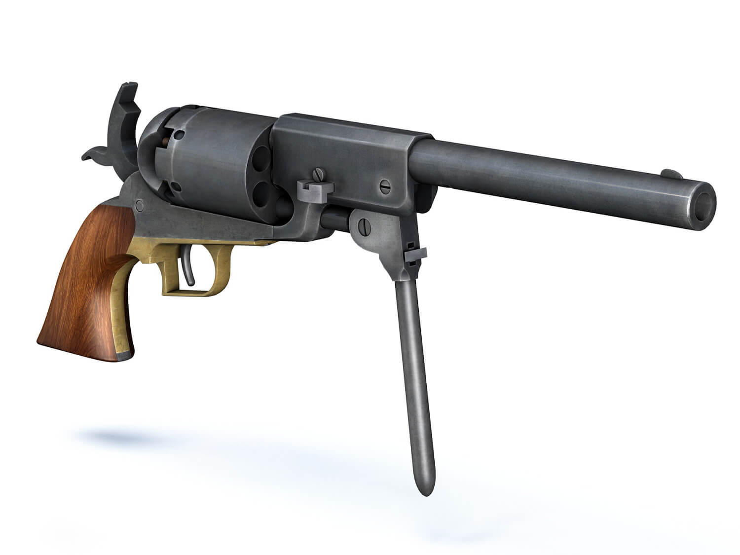 Colt Walker 1847 - Revolver 3D Model by panaristi