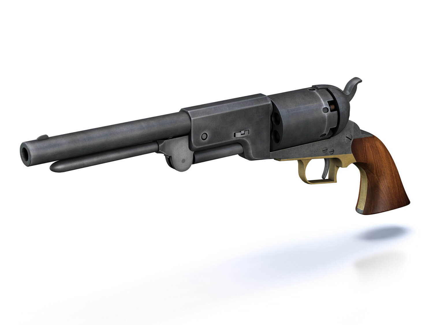 Colt Walker 1847 - Revolver 3D Model by panaristi