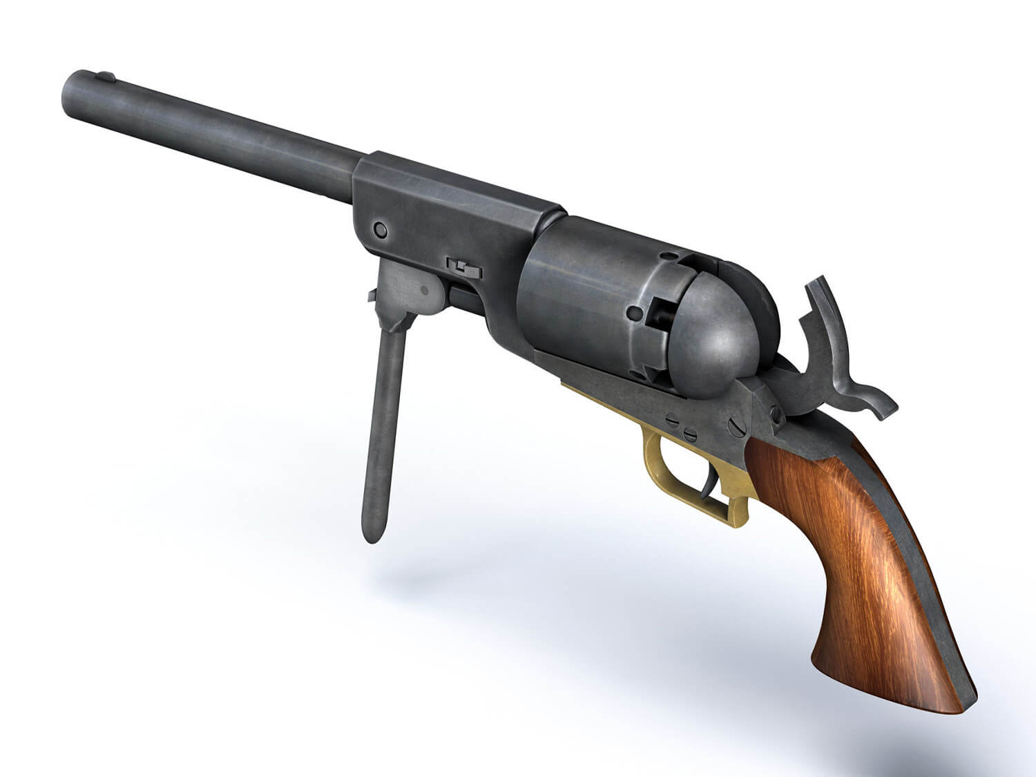 Colt Walker 1847 - Revolver 3D Model by panaristi