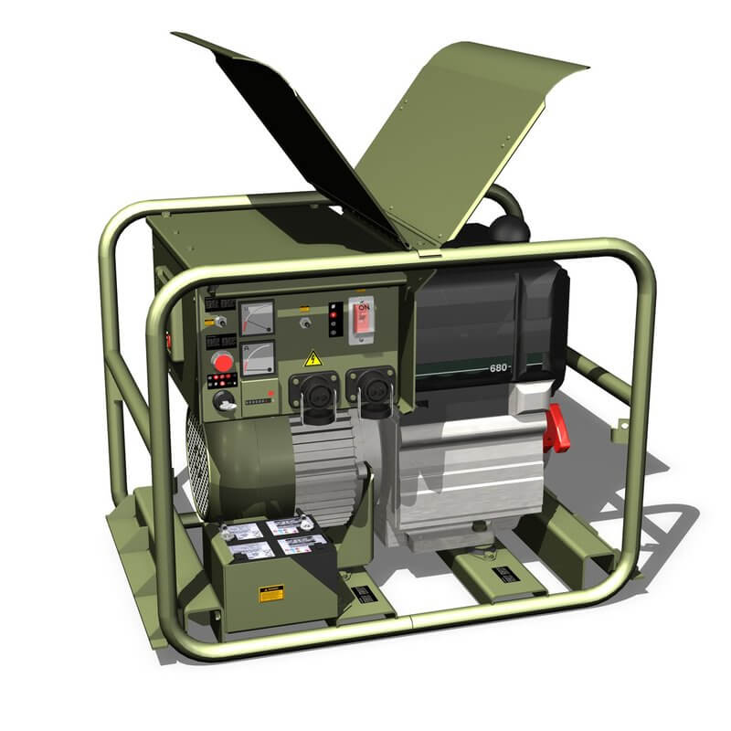 Diesel Generator Military - 3D Model by panaristi