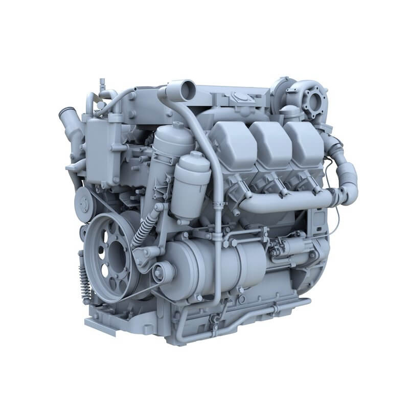 Diesel Truck Engine - 3D Model by panaristi