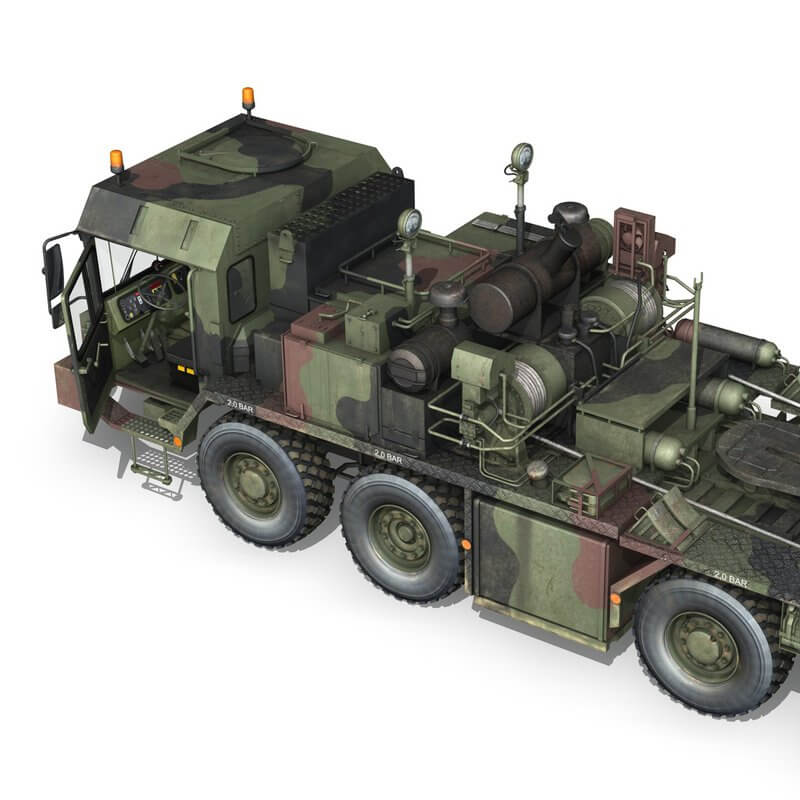 Faun STL-56 Tank Transporter 3D Model by panaristi