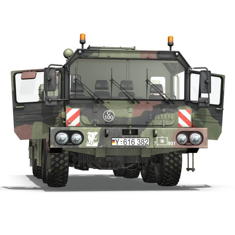 Faun STL-56 Tank Transporter 3D Model by panaristi