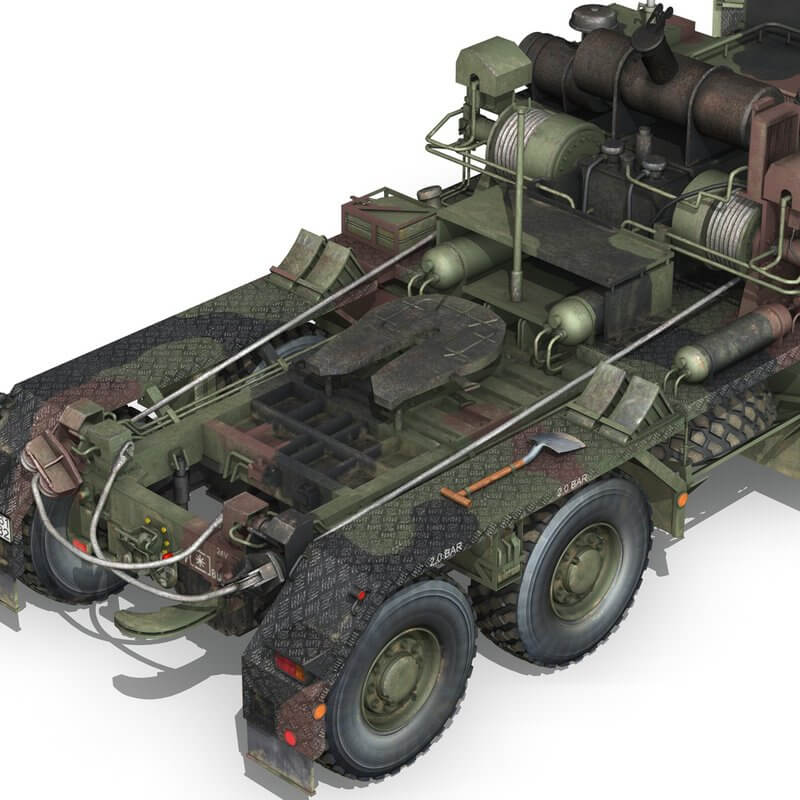 Faun STL-56 Tank Transporter 3D Model by panaristi
