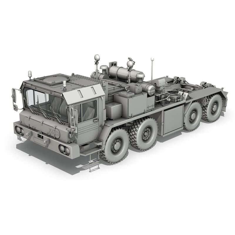 Faun STL-56 Tank Transporter 3D Model by panaristi