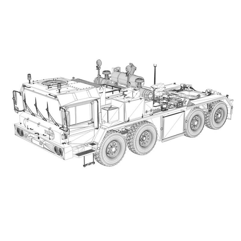 Faun STL-56 Tank Transporter 3D Model by panaristi